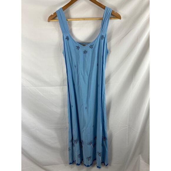 Sportiqe | Dresses | Sportique Vintage Palm Tree Embroidered Sleeveless ...